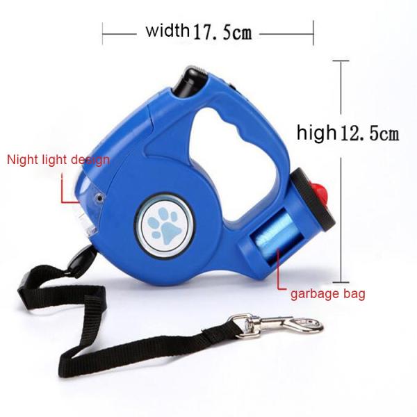 Quality Pet Leash LED Flashlight Retractable Design Garbage Universal Cleaning poop bag for sale