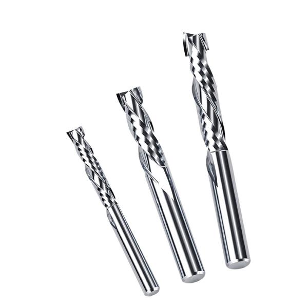 Quality 3.17 Wholesale 2 Flutes up & Down Cut Spiral EndMill Router Bit Carbide for Wood Ying Wood Two Flute Compression Milling Cutter for sale