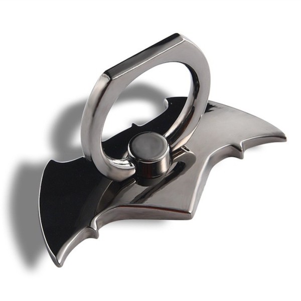 Quality Mini Durable Zinc Alloy Bat Design Metal Die Casting Process Black Phone Stand for Mobile Phone Notepad for sale