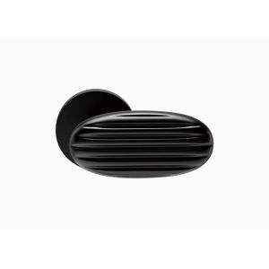 Quality PVD Black Grey Plated Brass Bathroom Lever Lock Door Handle 94mm 62mm for sale