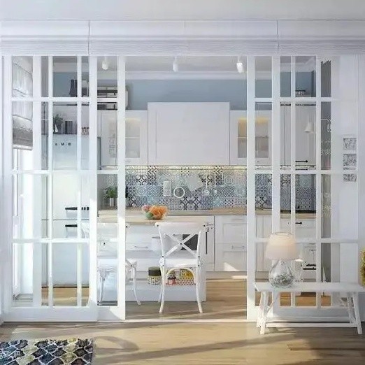 Quality Double Glazed Aluminum Framed Sliding Door For Kitchen Room for sale