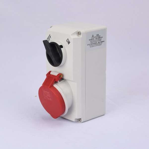 Quality 3P 16A IP44 Three Phase Interlocked Switch Socket IEC Standard for sale