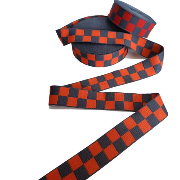 Quality Double Sided Recycled Polyester Webbing 30mm Jacquard Sofa Elastic Webbing for sale