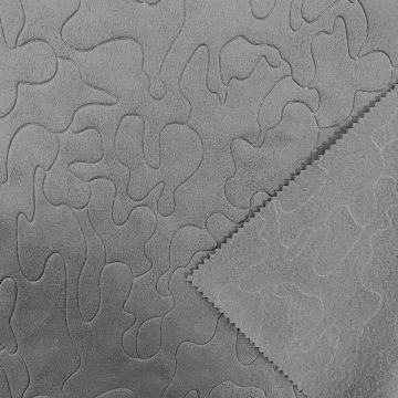 Quality Patterned Embossed Polyester Microfleece Fabric 220gsm for sale