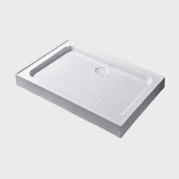 Quality ODM Rectangle Corner Shower Base Tray White Acrylic 700x1200 With Drainer for sale