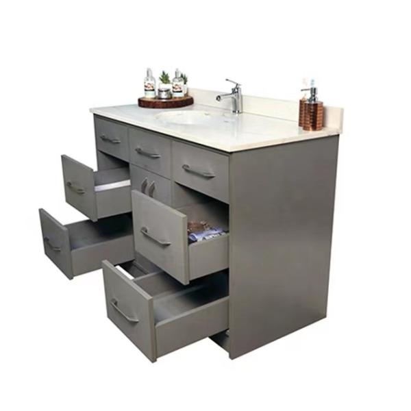 Quality Economic Hotel Room Cabinets Modern Bathroom Vanity Cabinets Marble Facet for sale