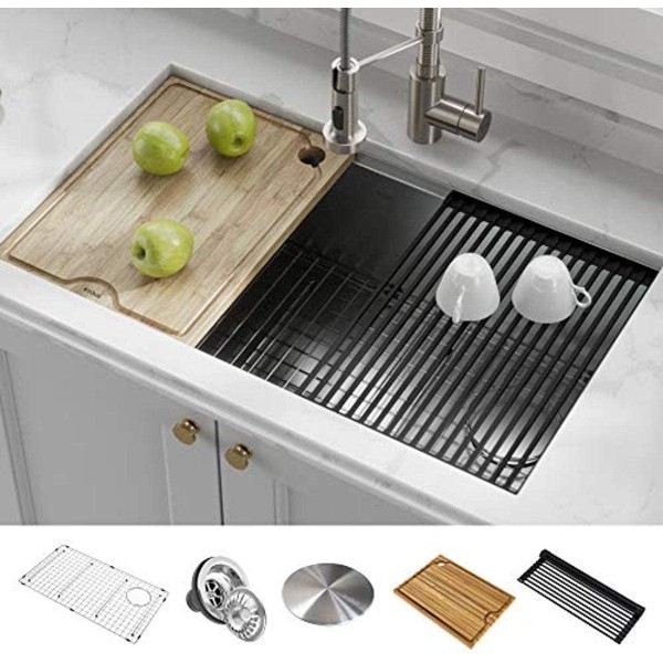 Quality Standard Size Stainless Steel Kitchen Workstation Sink With Accessories for sale