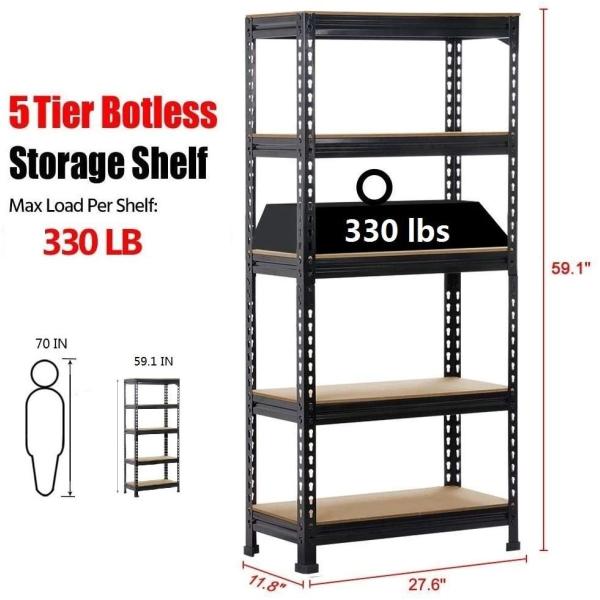 Quality Sturdy 5 Shelf Storage Rack Corner Organization Utility Multipurpose For Home for sale