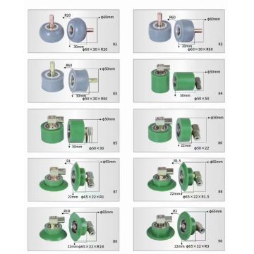 Quality Low Noise Rubber Roller Wheel For Veneer Auto Wrapping Machine for sale