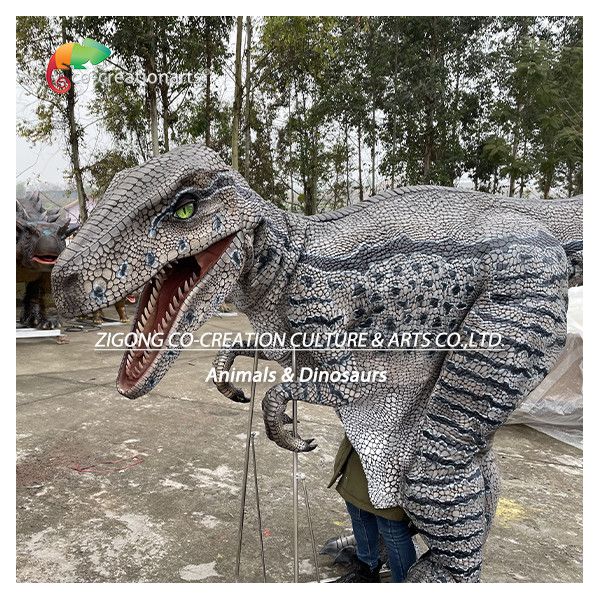 Quality Wearable Velociraptor Animatronic Dinosaur Costume for sale