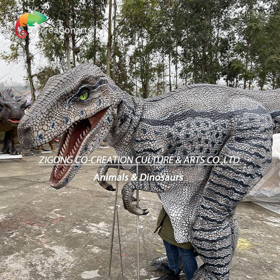 Quality Wearable Velociraptor Animatronic Dinosaur Costume: Lifelike Performance for sale