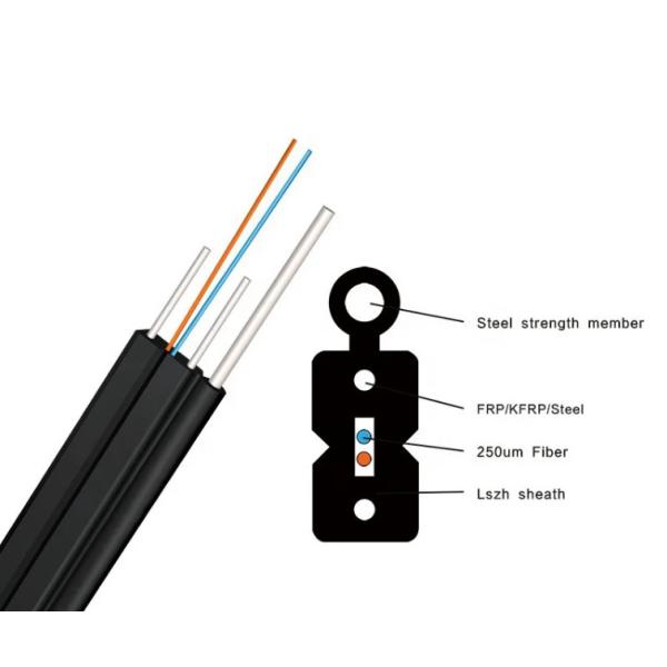 Quality GJYXCH Ftth Fiber Cable G652D G652A Optic Cable Self-supporting LSZH Fiber Drop for sale