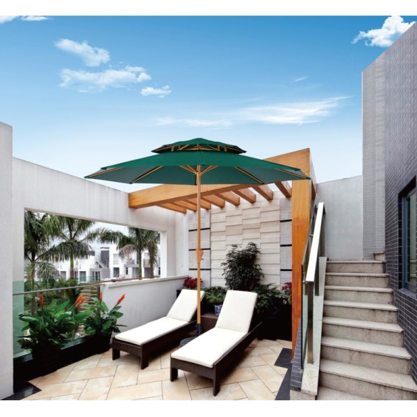 Quality 7 Foot 6 Foot 5 Foot Aluminum Patio Umbrella Luxury Sunshade Backyard Garden Parasol Sun Protection for sale