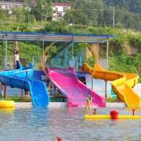 Quality Low-height Commercial Fiberglass Outdoor Water Slide For Kids for sale