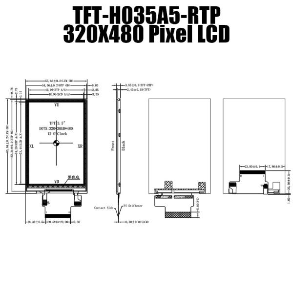Quality 3.5 Inch TFT LCD Display with RTP | ST7796S Controller for sale