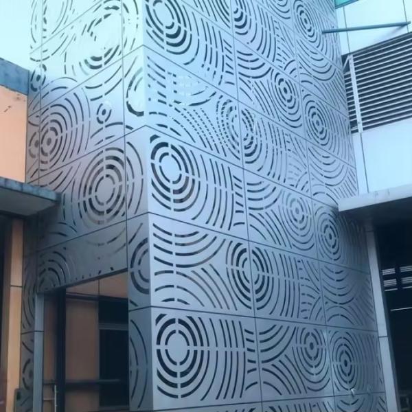 Quality Outdoor Aluminium Decorative Engraved Perforated Sheet Panel For Curtain Wall for sale