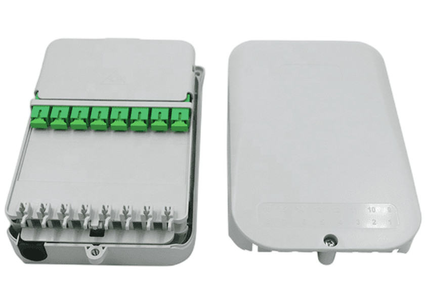 Quality 16Core Splitter FTTH Distribution Box UPC / APC Wall Mount Light Grey for sale