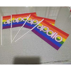 Quality World Cup Qatar Hand Held Flags With Plastic Hand Flagpole for sale