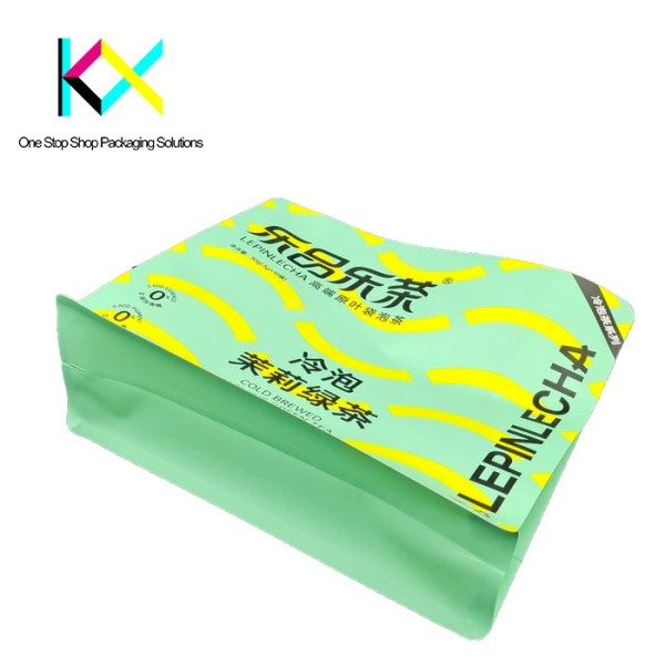 Quality Customizable Spot UV Eco Friendly Tea Bag Packaging Use Side Zipper for sale