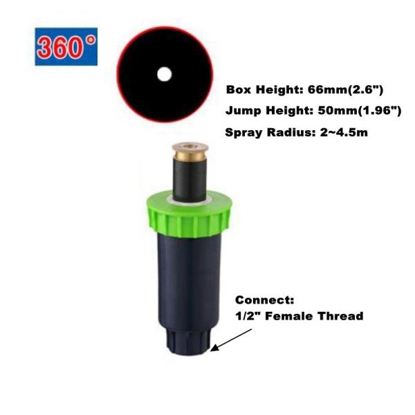 Quality Height 100mm Color Irrigation Pop Up Sprinklers POM  With  Brass Nozzle for sale
