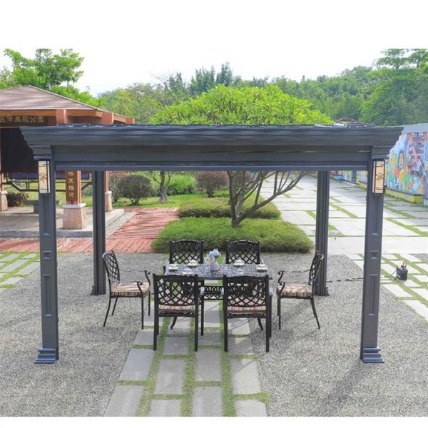 Quality Customizable Aluminum Louvered Luxury Motorised Modern Outdoor Pergola for sale