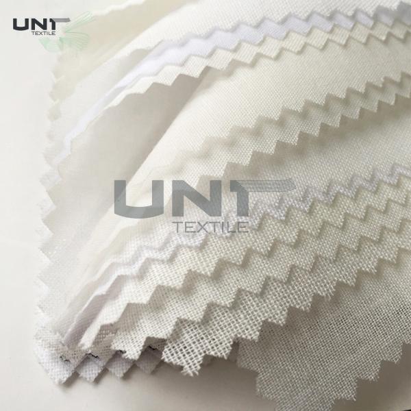 Quality Casual Shirt Polyester Interlining Fabric With Flat Coating HDPE for sale