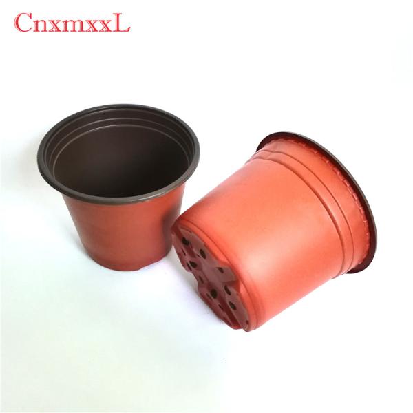 Quality 75pcs Flexible Sturdy Plastic Flower Pots HDPE Waterproof 6 Inch Plastic Pots for sale