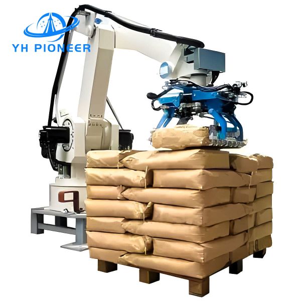 Quality Carbon Steel Automatic Bag Palletizer Machine 4 axis 6 axis For Heavy Duty Bagging for sale