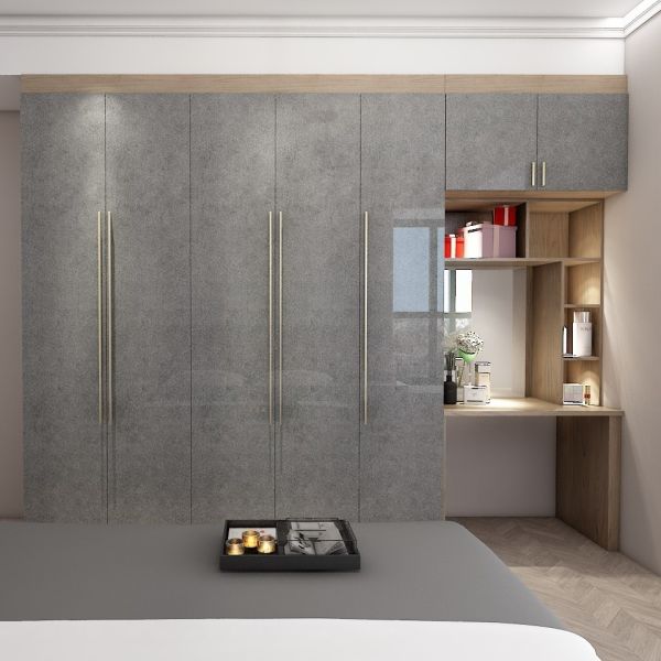 Quality Shaker15mm Swing Door Custom Fitted Wardrobe Dressing Room Swing Shutter Wardrobe for sale