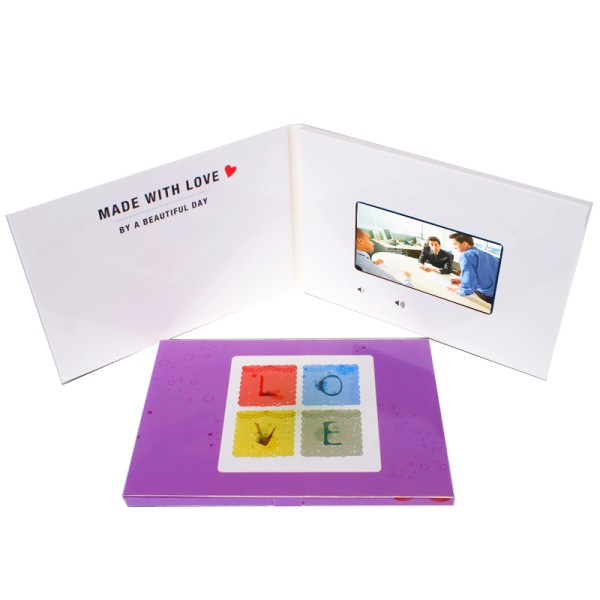 Quality Personalized Video Message Greeting Card in Customized Style for A4 or Customized Size for sale