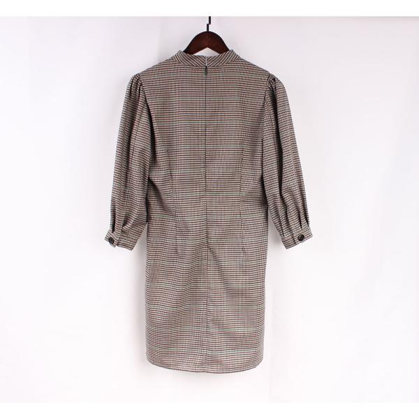 Quality Polyester chiffon Checked Midi Dress for sale