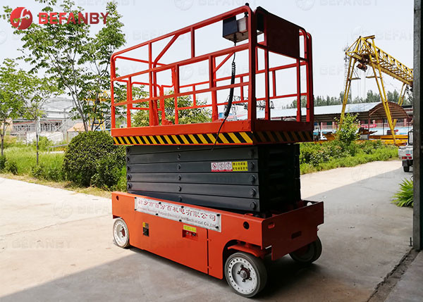 Quality Rough Terrain 6m Height Electric Mobile Scissor Lift for sale