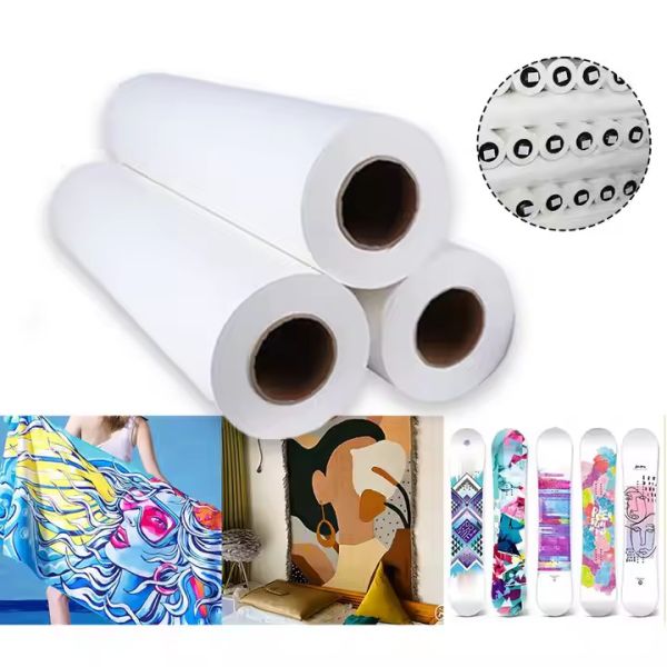 Quality 95GSM 44 inch*400m epson sublimation paper Roll For Polyester Fabric for sale