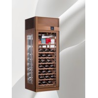 Quality HJG-650A Single Door Air-cooled Wine Cabinet No Fingerprint Stainless Steel 600 for sale