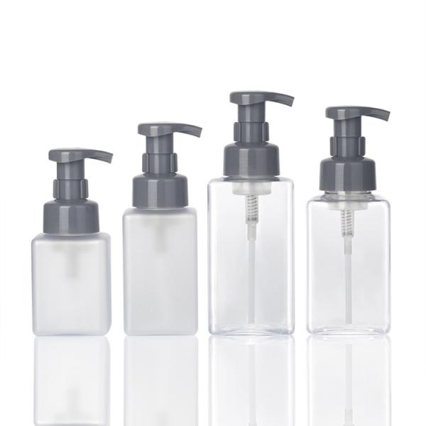 Quality Frosted Cosmetic Foam Bottle Square Shape Hot Stamping ODM Available for sale