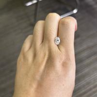 Quality 1.43 Carat Lab Produced Diamonds Oval Brillant Cut CVD F VS1 EX VG N OEM ODM for sale