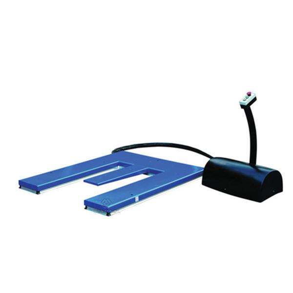 Quality 1500kg Low Profile Electric Pallet Lift Tables Material Handling Equipment E Shape 2.2kw for sale