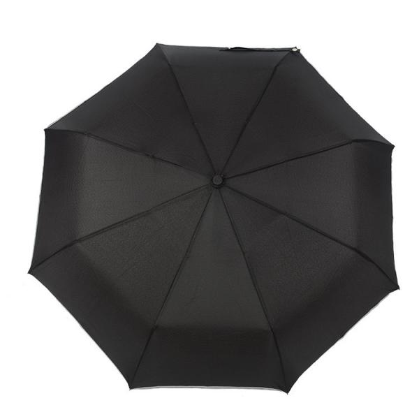 Quality Adults 3 Fold LED Flashlight Handle Umbrella with Reflective Strip and Windproof for sale