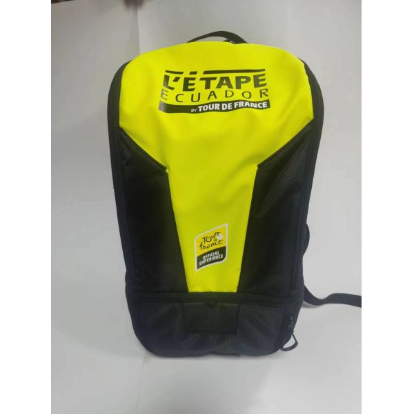 Quality Yellow Waterproof Cycling Rucksack , Motorbike Helmet Backpack With Dry / Wet Separation for sale