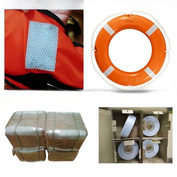 Quality Tearable Honeycomb Silver Adhesive Solas Approval Reflective Sticker For for sale