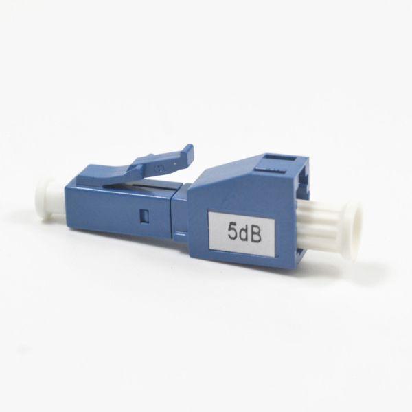 Quality Singlemode Variable Fiber Optic Attenuator Blue Color Housing 5dB LC UPC Fixed for sale
