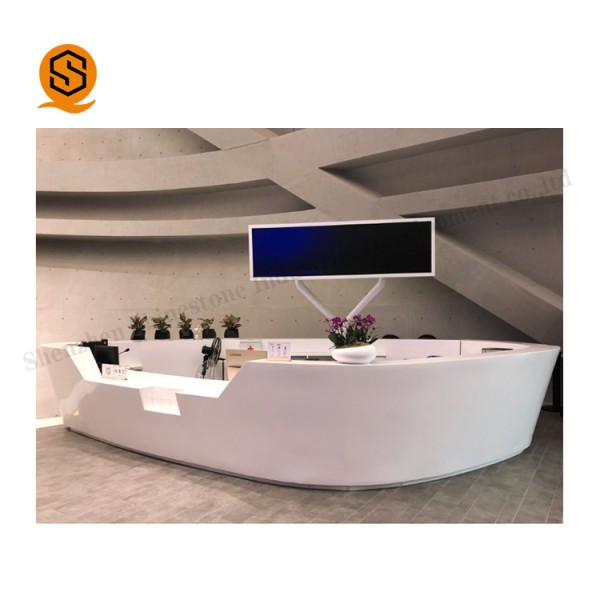 Quality Solid Surface Airport Reception Desk Easy Repairable SGS Certification for sale