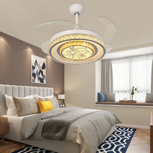 Quality Reversible Folding Ceiling Fan With Light 42In Foldable Ceiling Fan for sale
