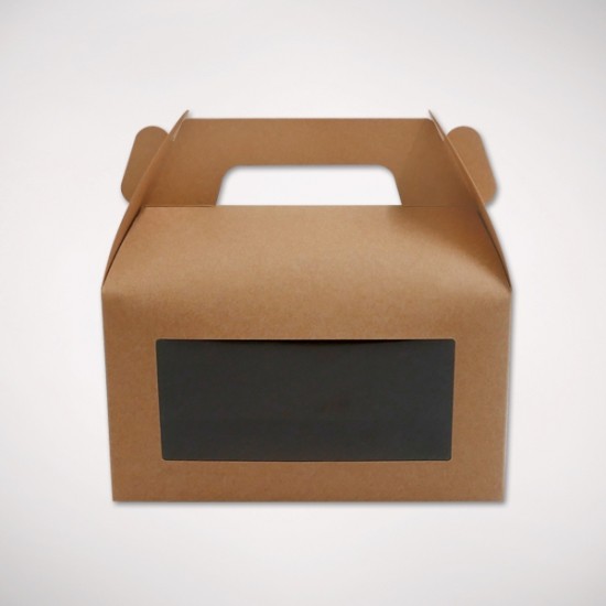Quality Cake Bakery Height 8cm Custom Food Packaging Boxes With Handle for sale