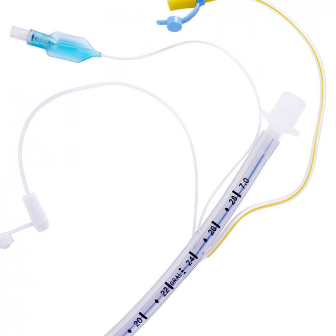 Hospital Medical Cuffed Reinforced Drug Injectable Endotracheal Tube With Suction Tube 0