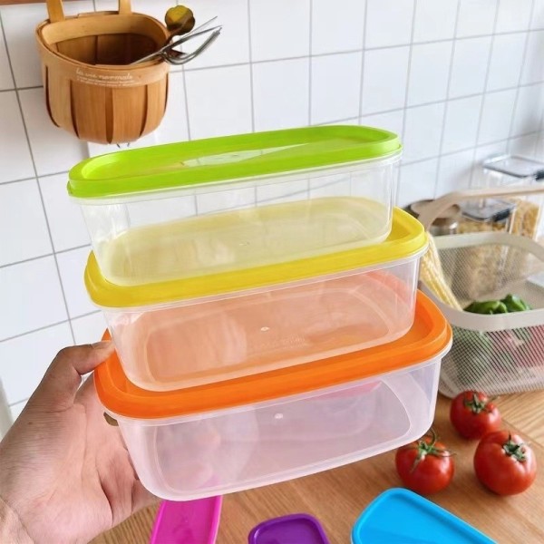 Quality Food Storage Solution Rectangular Transparent BPA Free Plastic Refrigerator for sale