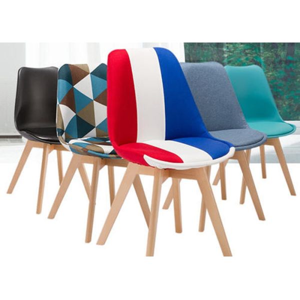 Quality Custom Beech Contemporary Dining Room Chairs , Eames Style Chair With Padded Seat for sale