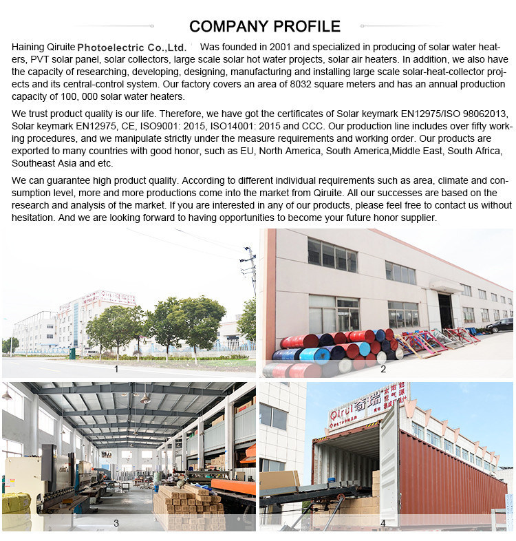 Evacuated Tube Calentador Solar Boiler Integrated Best Pressurized Geyser Direct Heating System Home Solar Energy Hot Water Heater with Copper Pipe