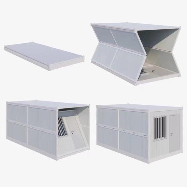 Quality 5950 Mm Prefabricated House Office Folding Flat Pack Container House for sale