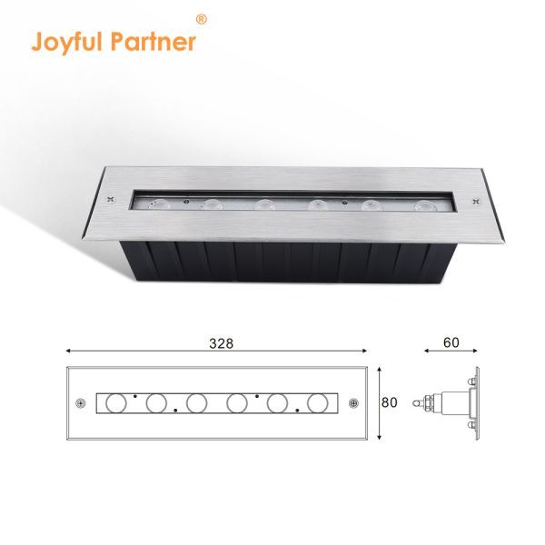 Quality 6W Linear LED Underwater Light IP68 12-24VDC Input Square LED Pool Light With for sale